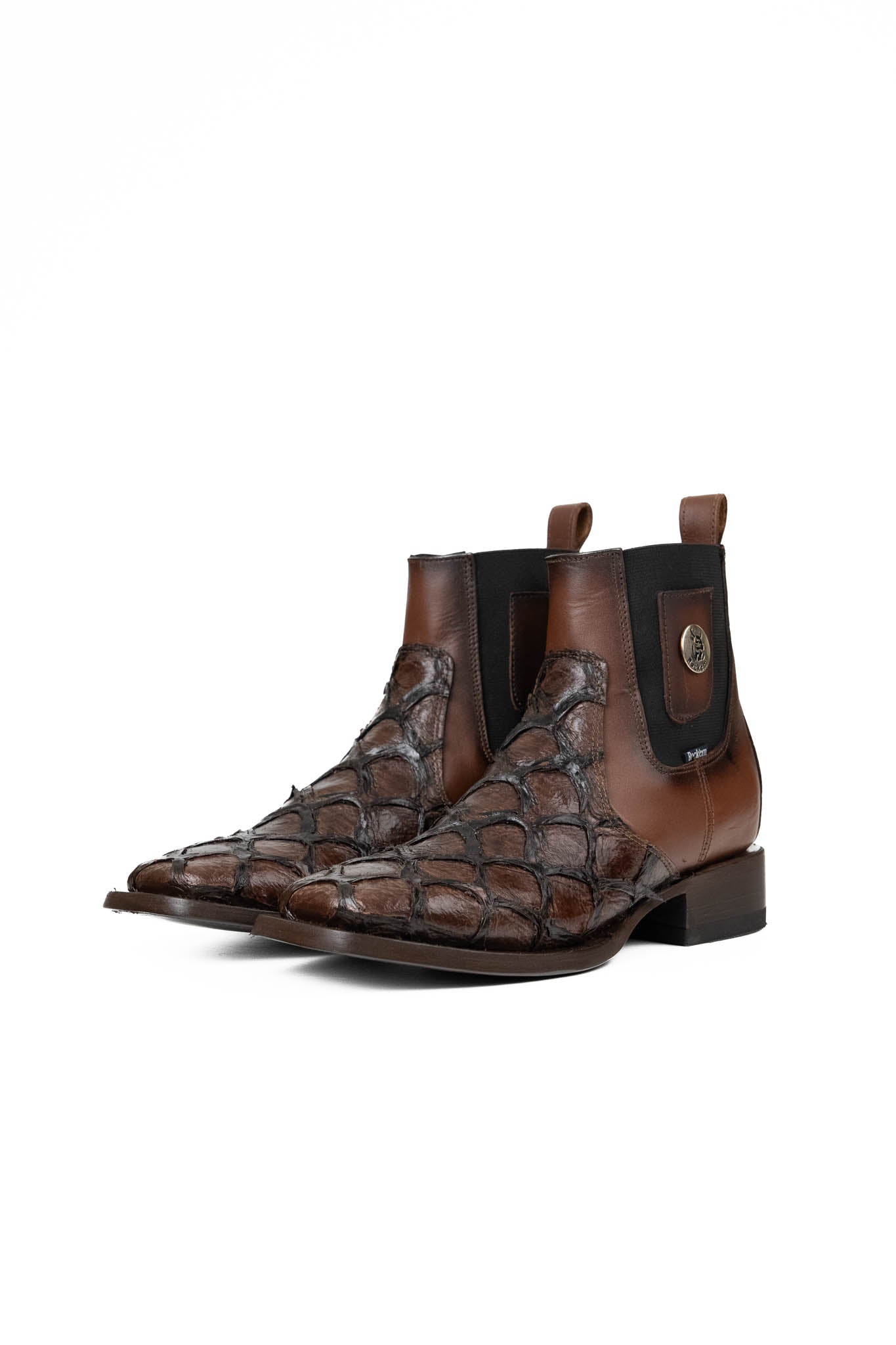 Rock'em Clone Pirarucu Square Toe Ankle Boot – Rock'Em