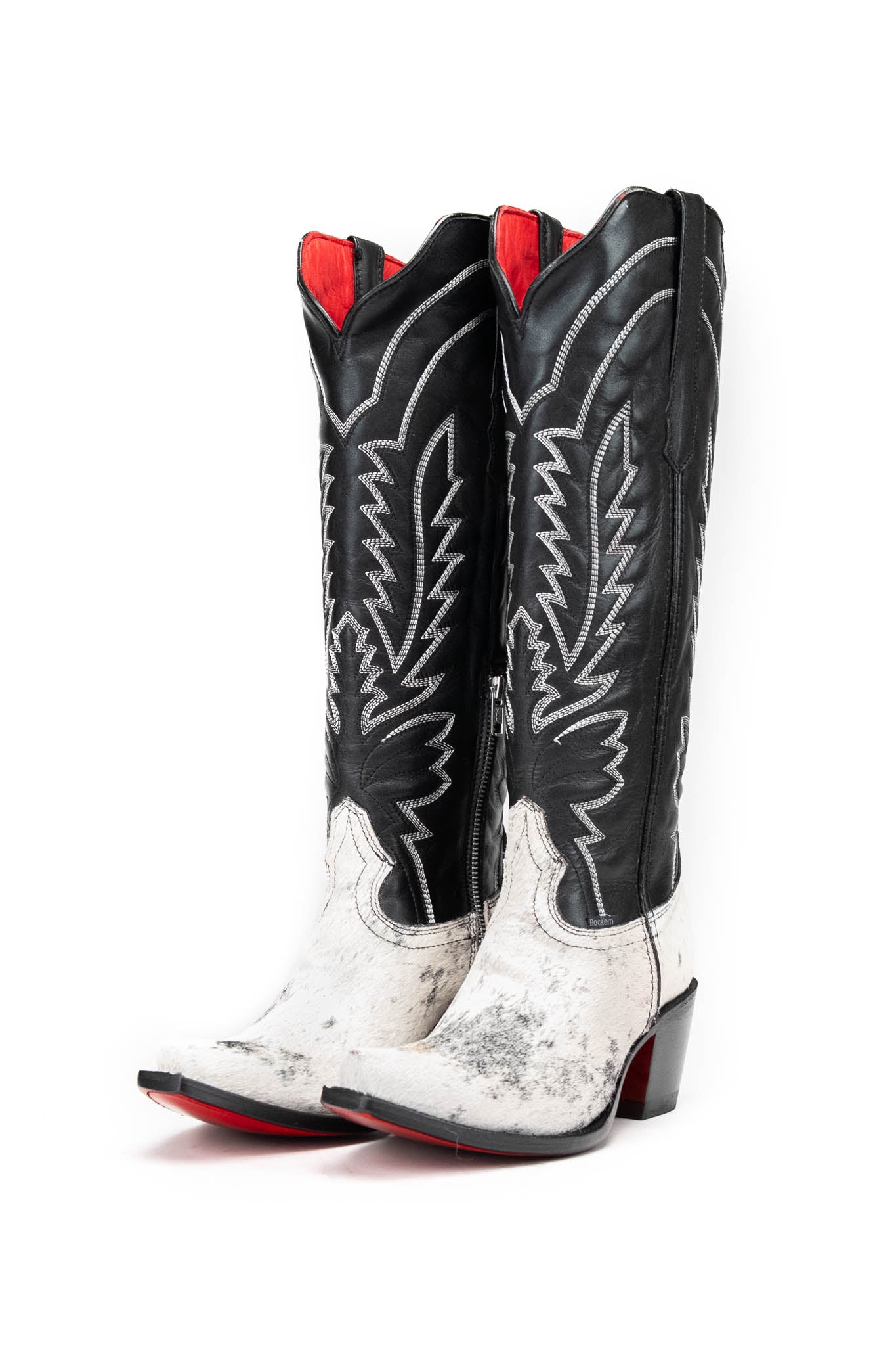 Bianca Tall Red Bottom Cowhide Snip Toe Cowgirl Boot Size 8.5 Box Q13 ...